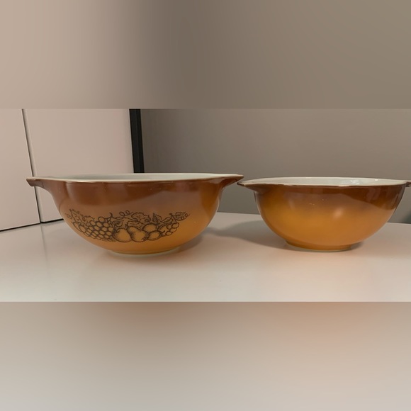 Pyrex | Kitchen | Vintage Pyrex Corning Orchard Fruit Mixing Bowl Set ...